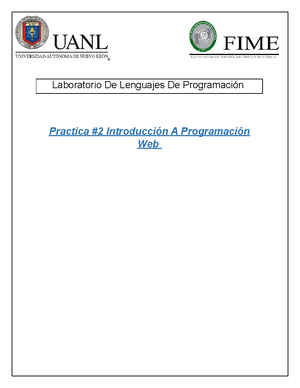 Practica 8 - Laboratorio de Lenguajes de Programacion - Lab. LENGUAJES DE PROG. Y LAB “PRACTICA ...