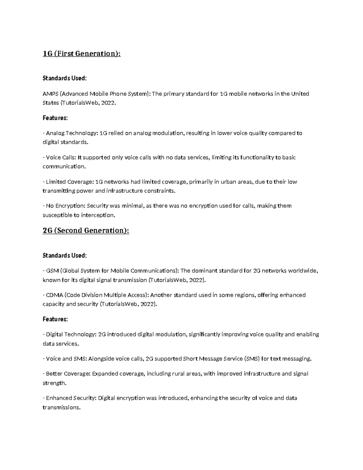 Discussion Forum Unit 3 - 1G (First Generation): Standards Used: AMPS ...