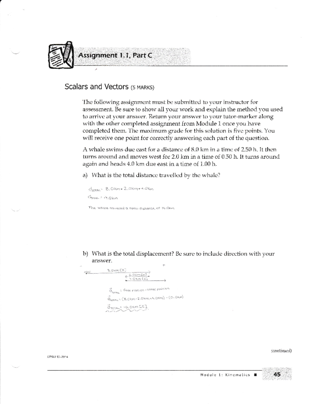 Assignment 1.1 PART C - Lecture notes 1 - Assignment I . l, Scalars and ...