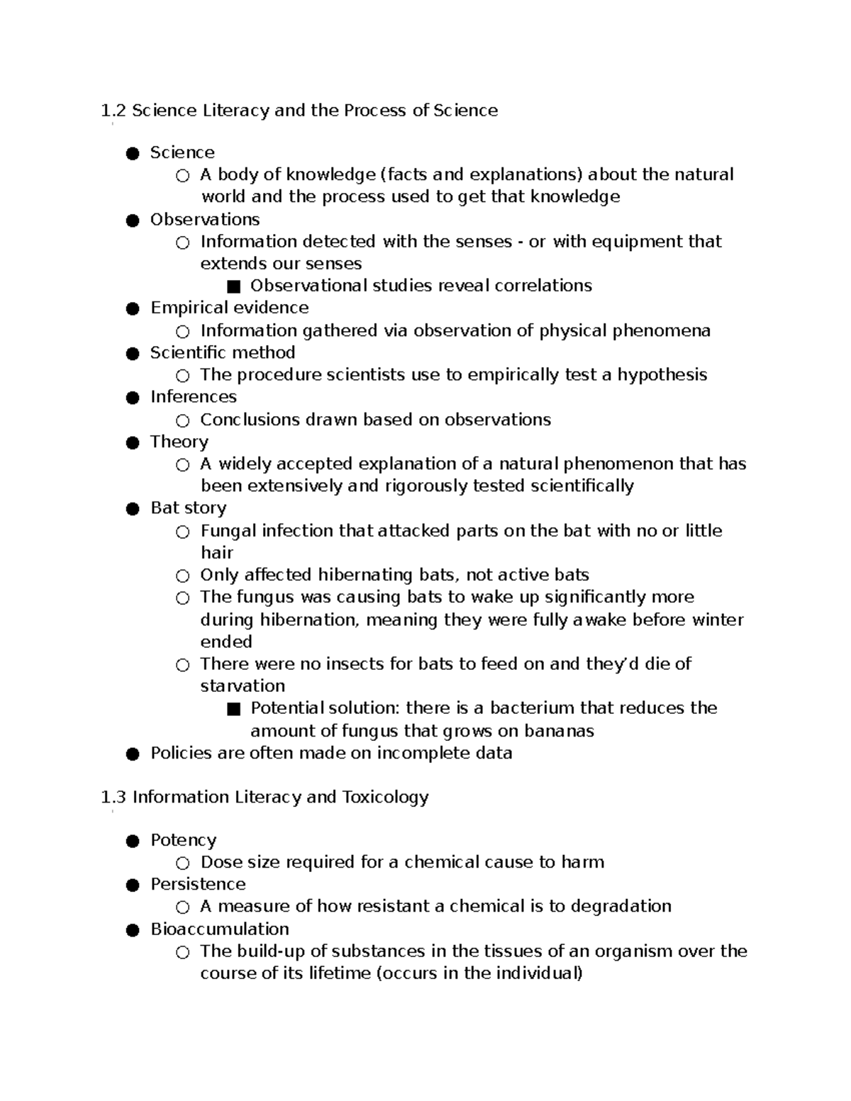 Book Readings - parks - 1 Science Literacy and the Process of Science ...