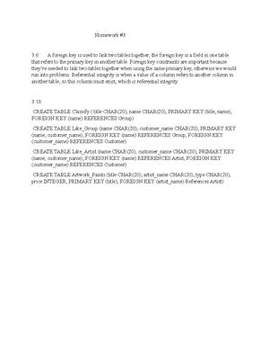 CSC 315 HW#5 - CSC 315 HW# Exercise 8. To retrieve all employee records ...