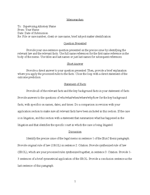 Orientation Brief Eilers v. Coy - Case Name: Eilers v. Coy Court ...