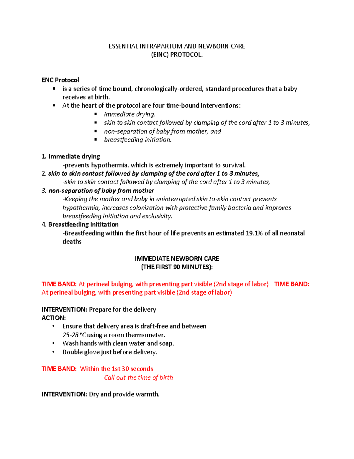 Essential Intrapartum AND Newborn CARE - ESSENTIAL INTRAPARTUM AND ...