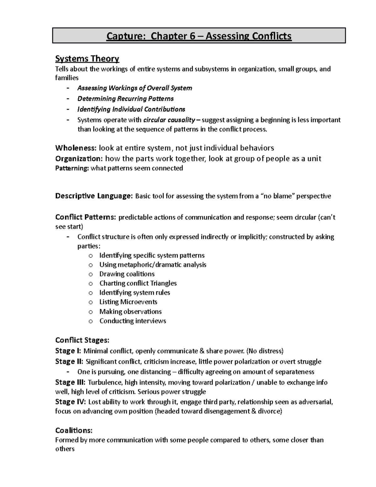 Ch 6 Capture - Summary Leadership and Self-deception - Capture: Chapter ...