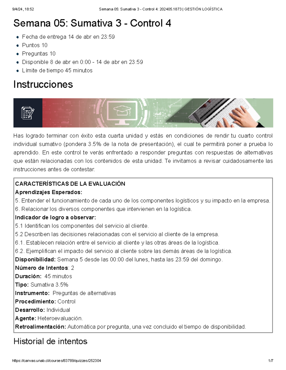 Semana 05 Sumativa 3 - Control 4 202405.1873 GestióN LOGÍ Stica - Semana 05: Sumativa 3 ...