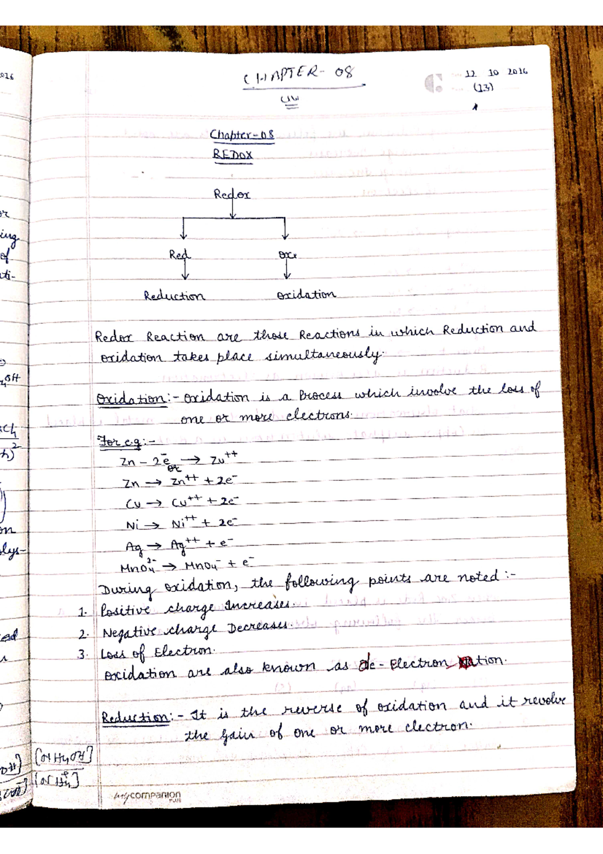 Ch redox reaction notes - ( 08 12 10 2016 (13) un REDOX Redox Red on ...