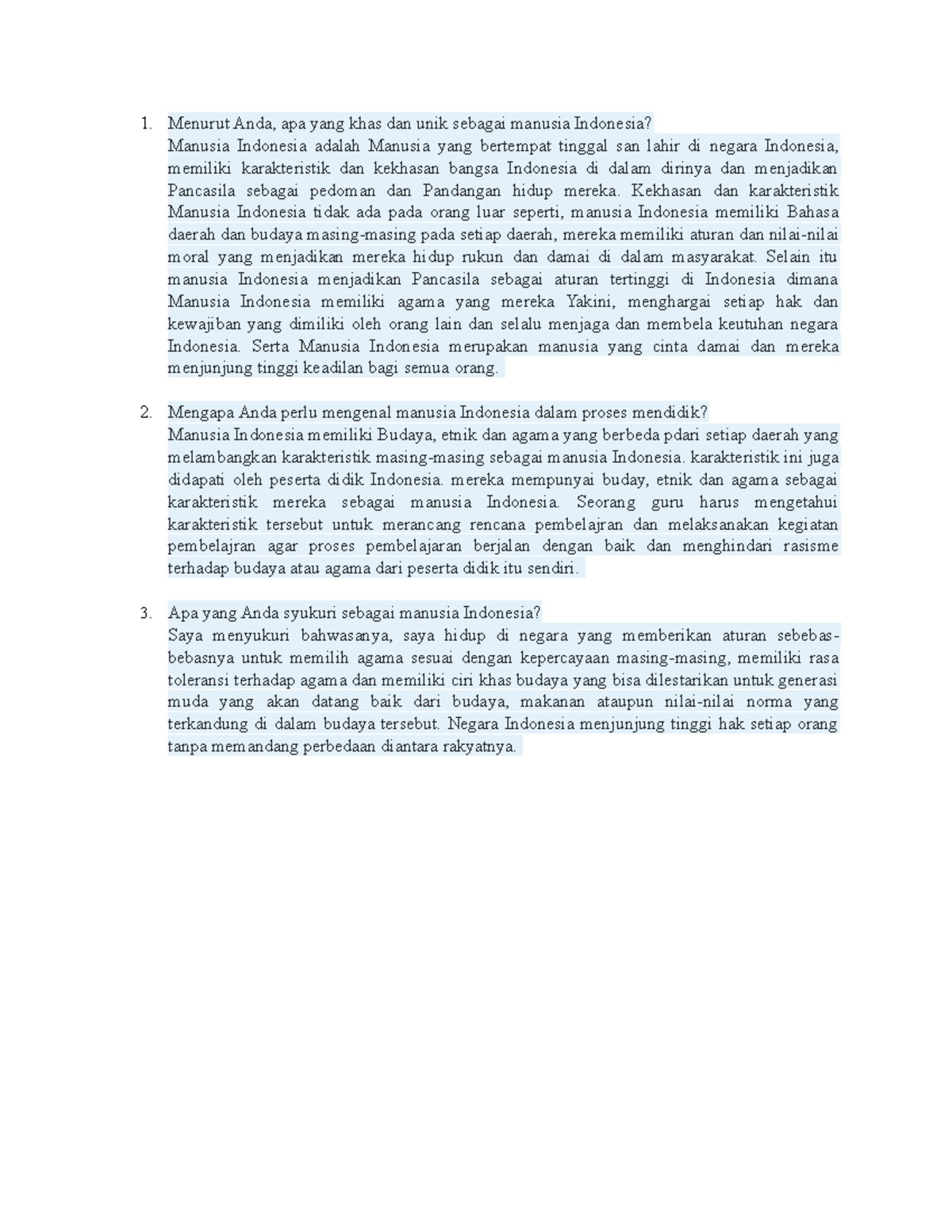 Mulai DARI DIRI - Filosofi Pendidikan T3 - 1. Menurut Anda, apa yang ...