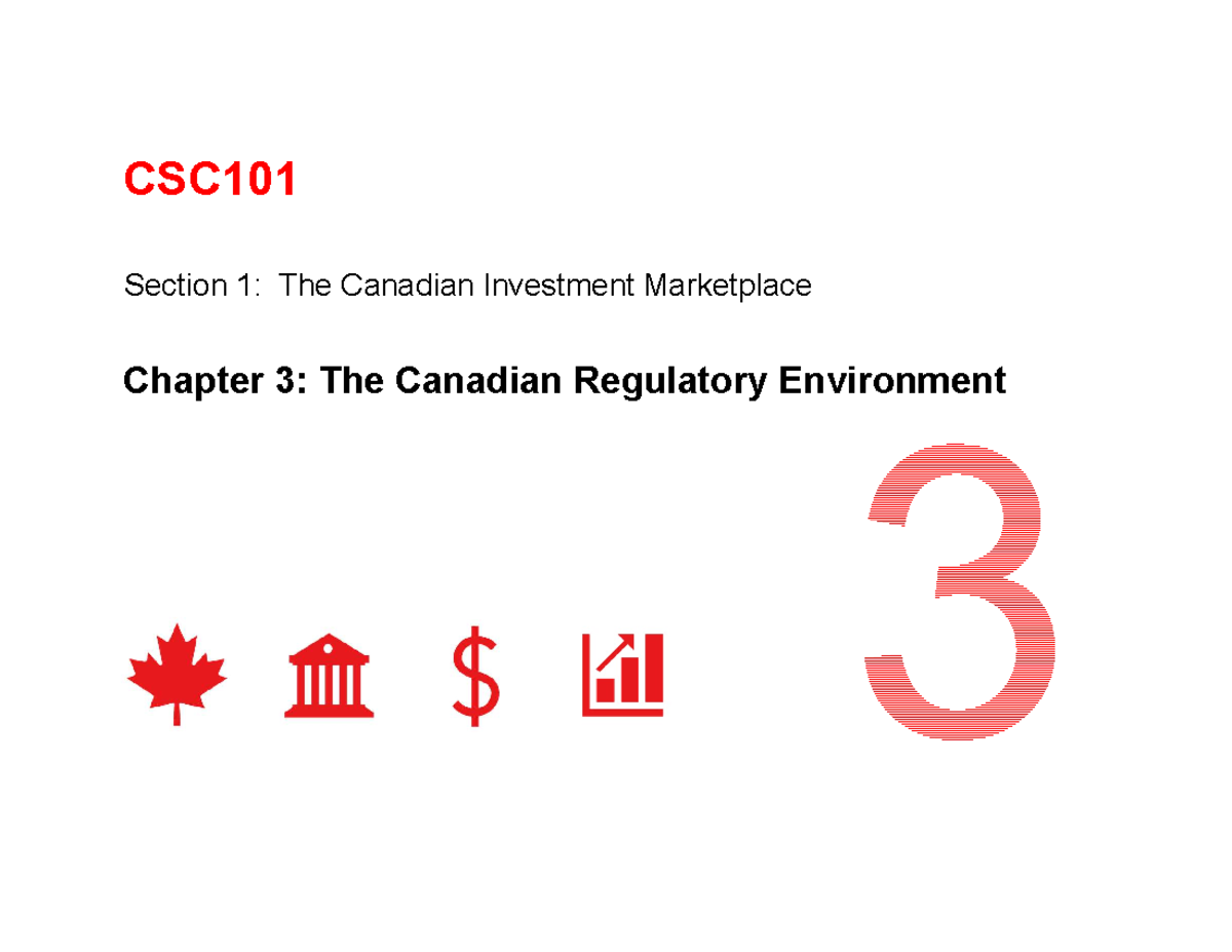 Wk3 CSC101 Ch. 3 The Regulatory Environment - CSC Section 1: The ...