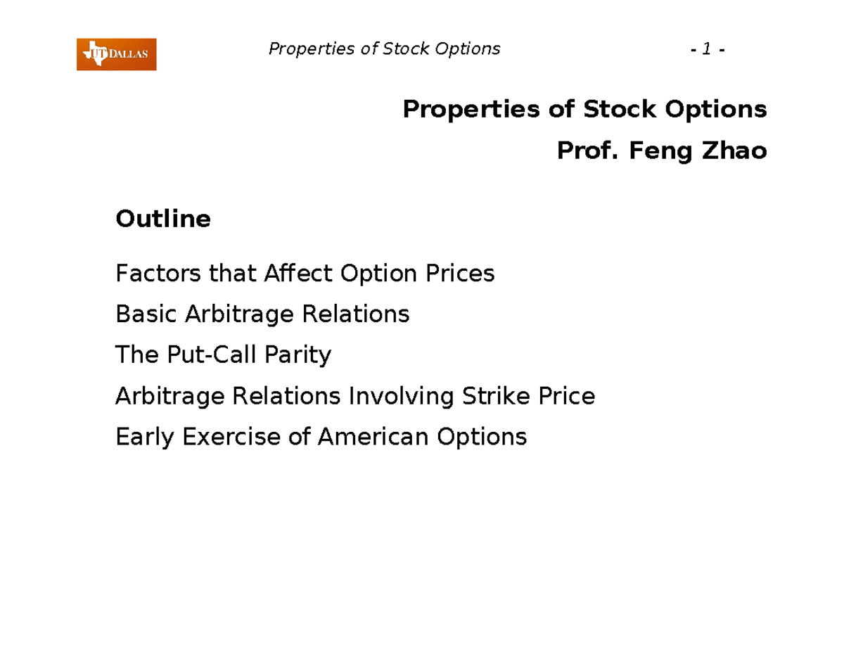 Note7ms22 Options Properties - Tagged - Properties of Stock Options ...
