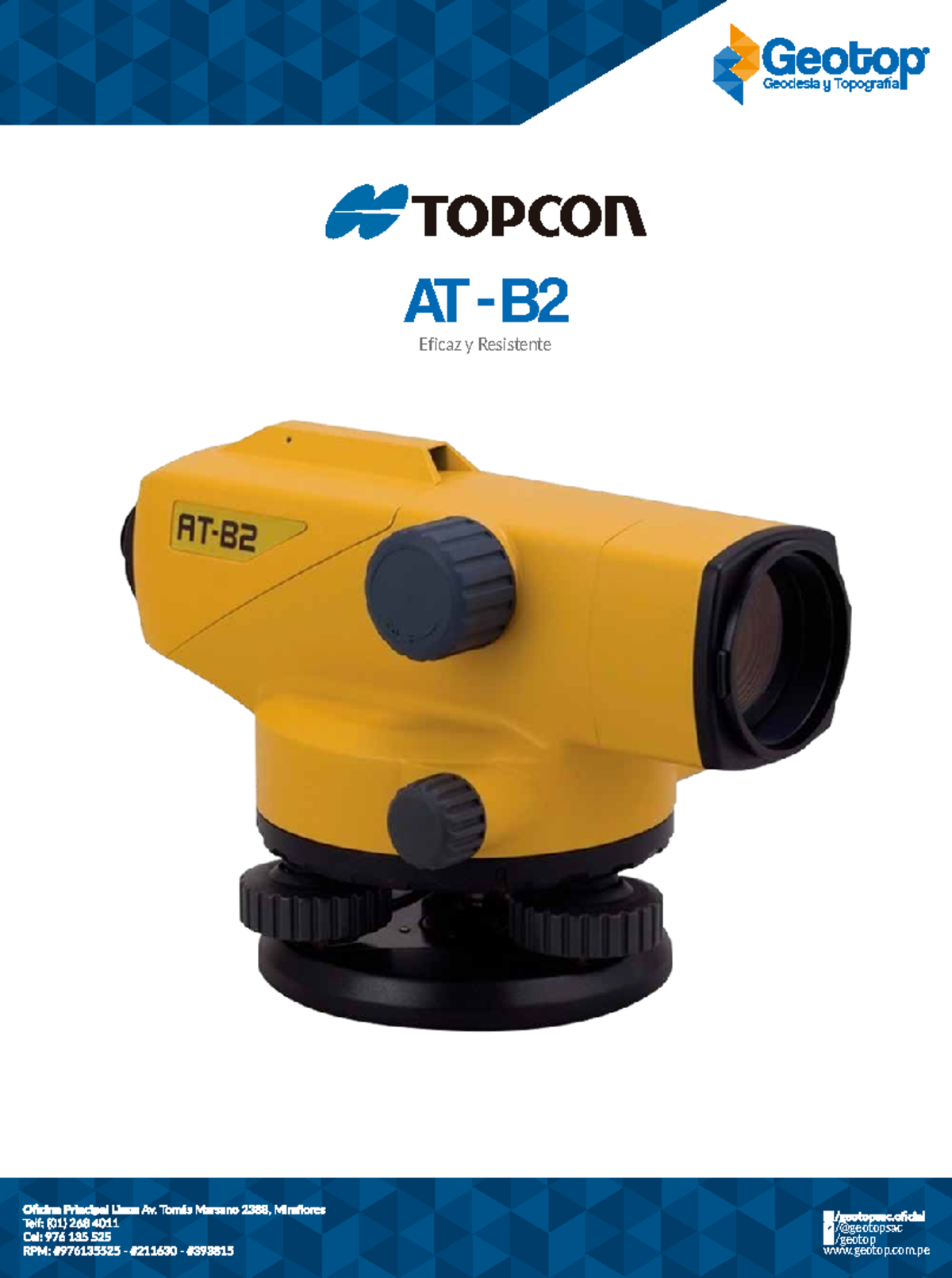 Bochure DE Nivel Topcon ATB2 - Geodesia y TopografÌa /@geotopsac ...