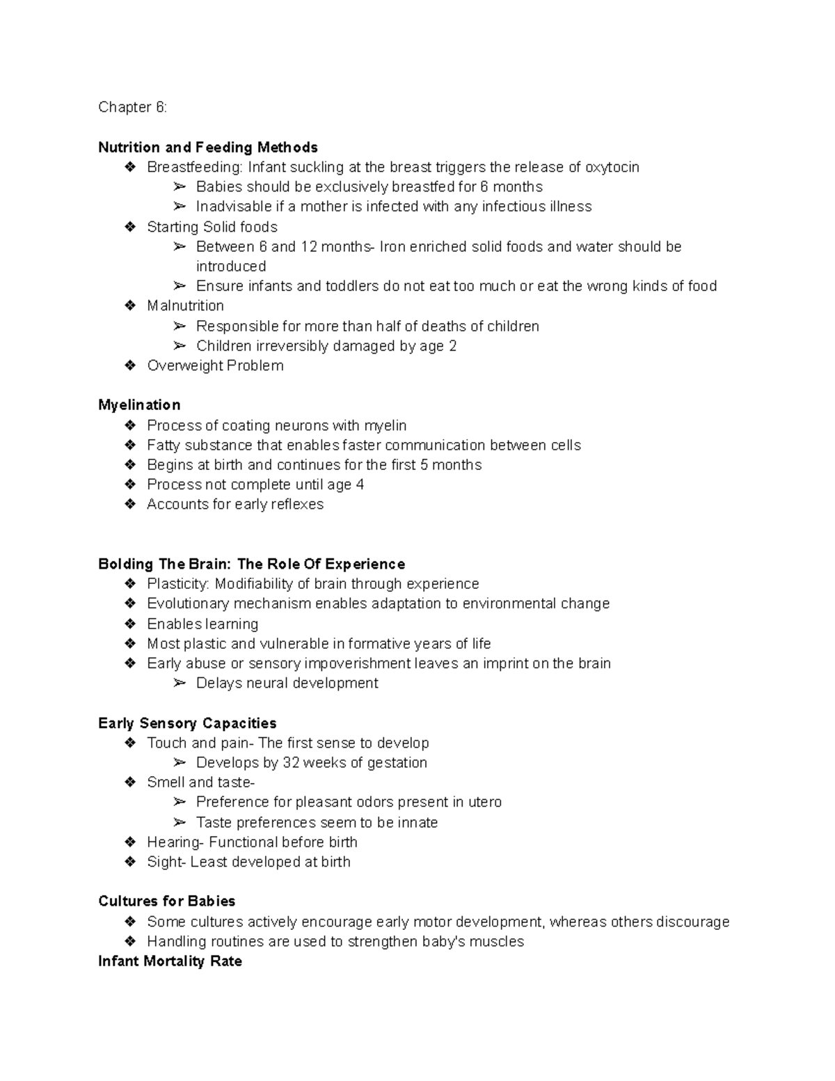 Chapter 6 Child and Development - Chapter 6: Nutrition and Feeding ...
