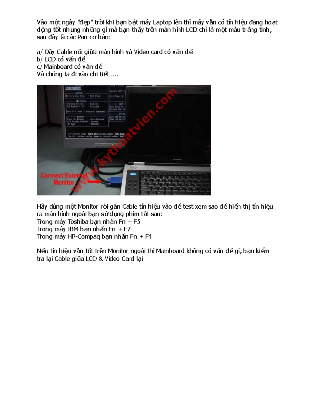 Sua chua lcd cua laptop chi hien thi mau trang 364 - Vào m t ngày "đ p ...