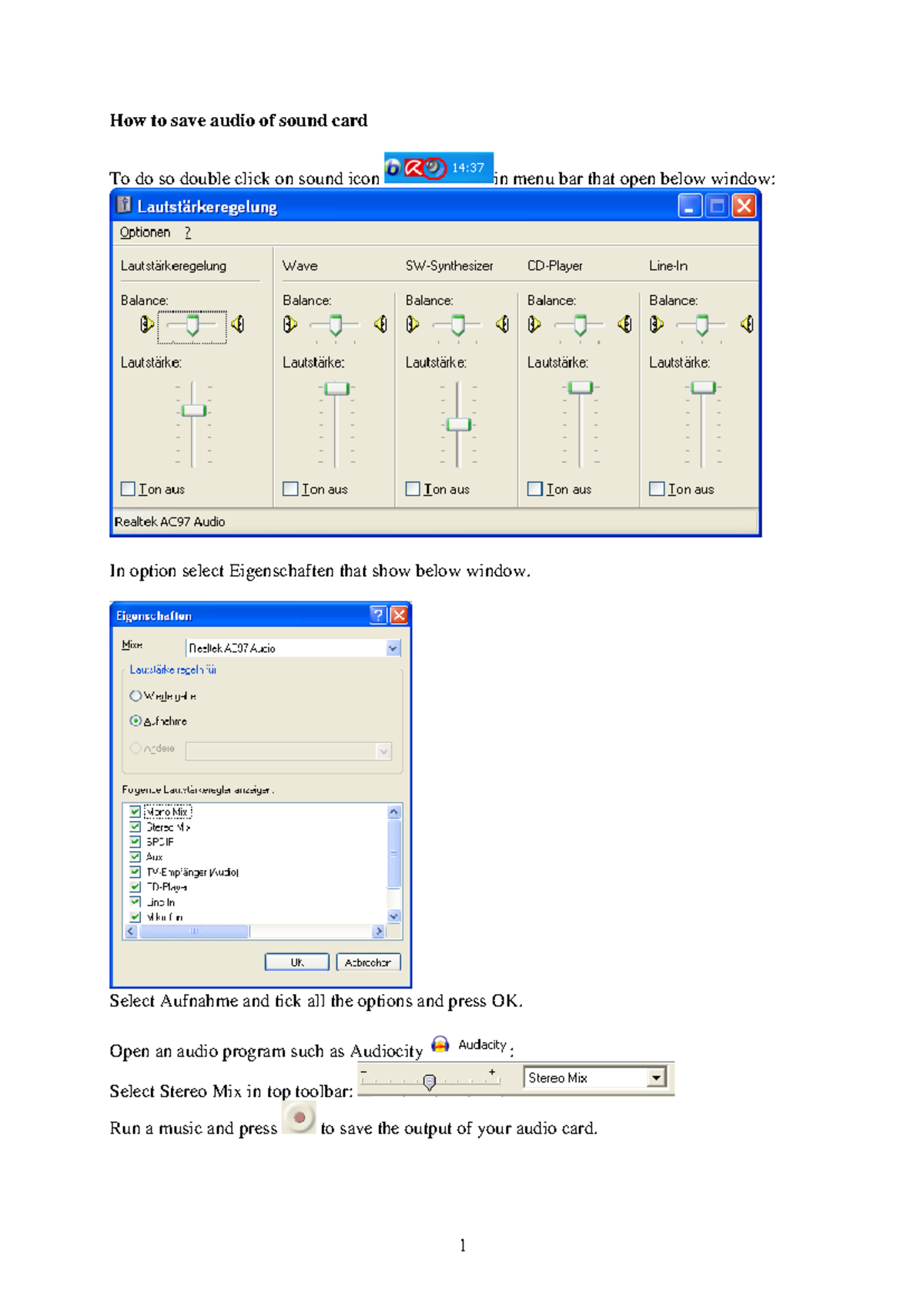 How to save Sound Card Audio Output Kopie - MU1603 - 1 How to save ...