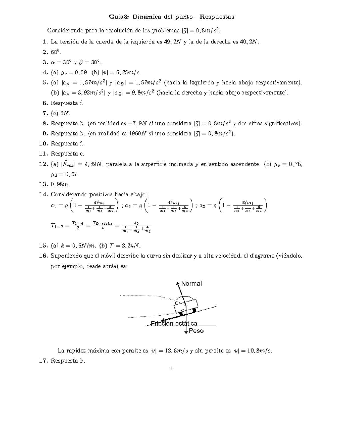 Respuestas Guia3 - Gu ́ıa3: Din ́amica del punto - Respuestas ...