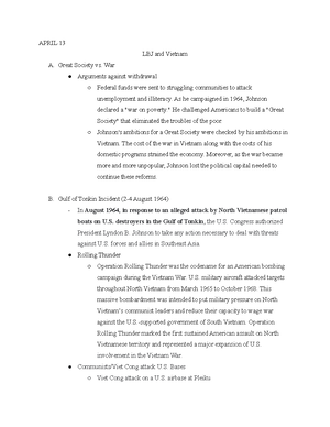 HIST 212 Chapter 17 and 18 Notes - Chapter 17: Reconstructing the Union ...