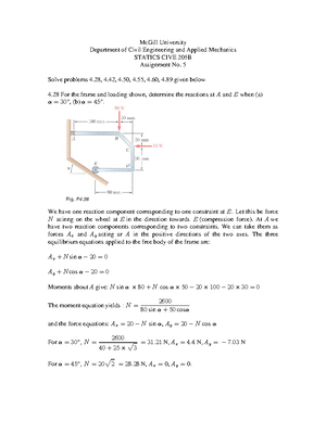 Assignment 6 Sol - McGill University Department of Civil Engineering ...