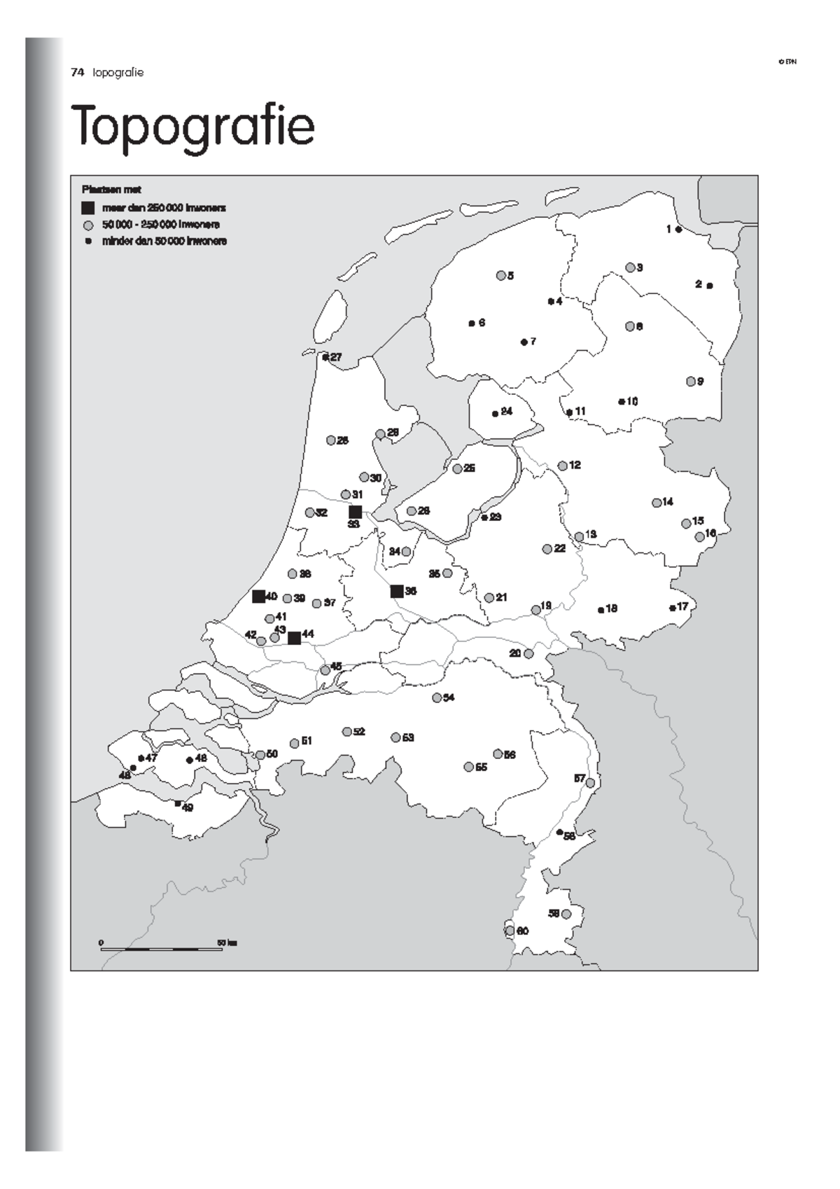 Topo NL Kaarten en antw - Topografie nederland - © EPN 74 topografie ...