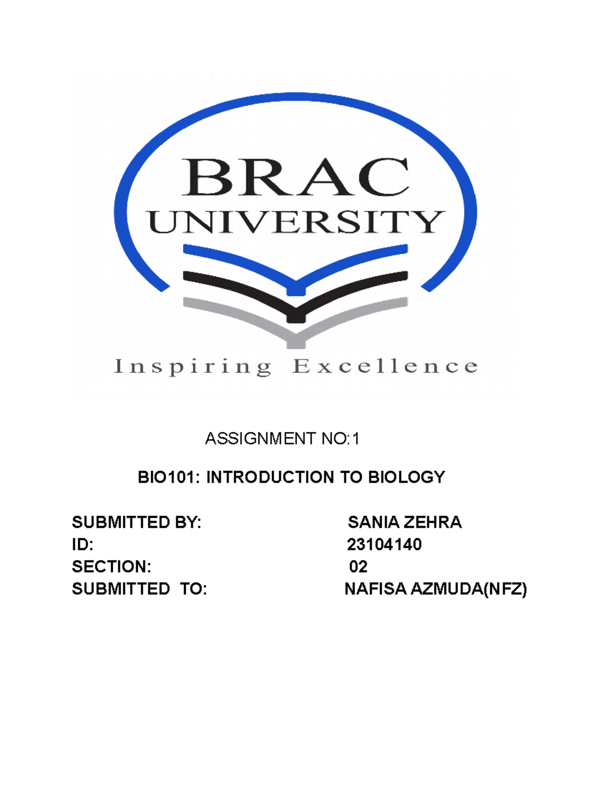Lab report of blood grouping system - ASSIGNMENT NO: BIO101 ...