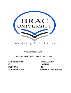BIO101 Assignment 1 - (I) Human skin shedding and replacement: The type of cell division ...