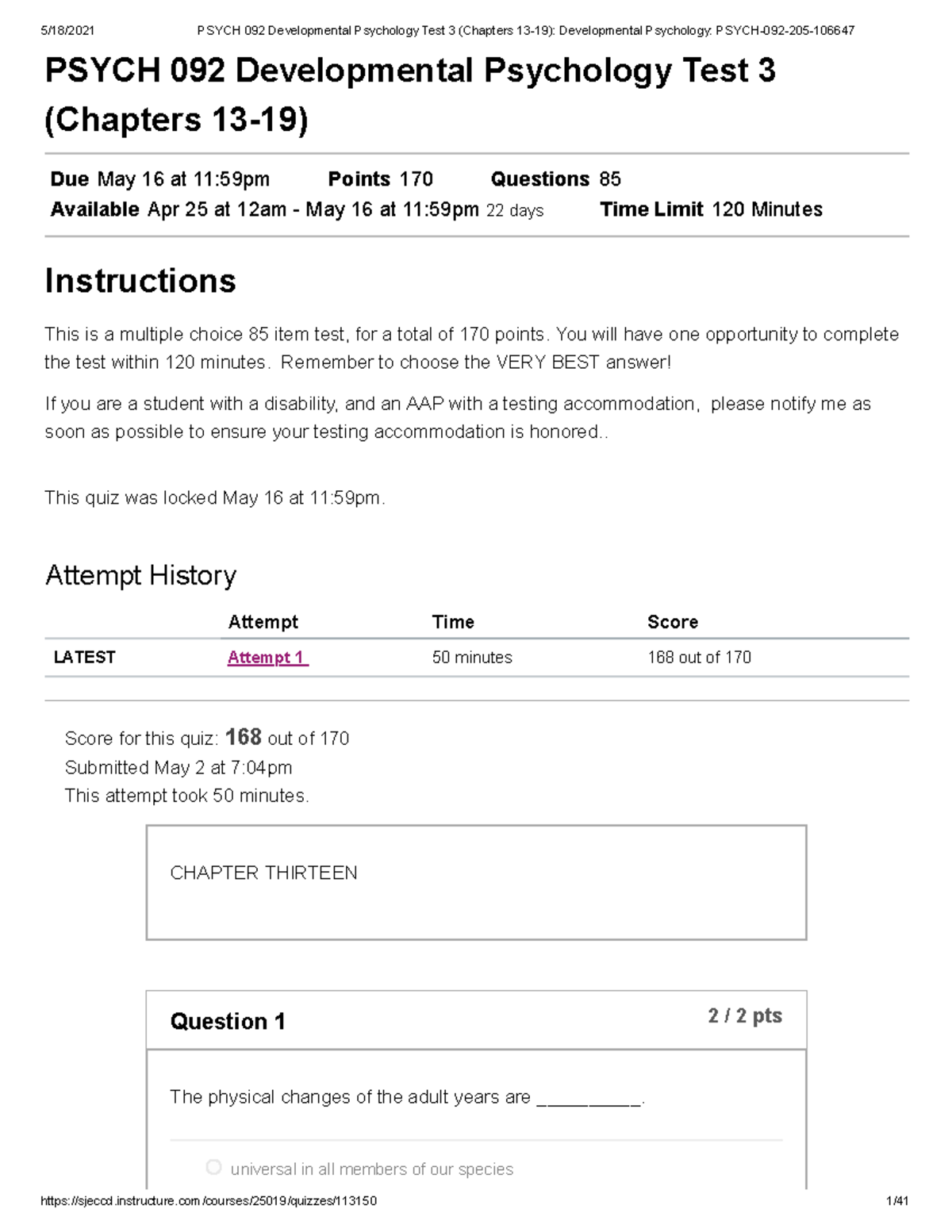 Psych 092 Developmental Psychology Test 3 (Chapters 13-19 ...