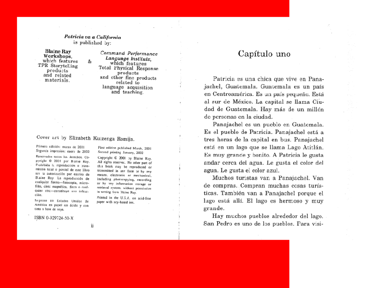 01 Patricia va a California novela Cap 1 - SPAN 203 - Studocu