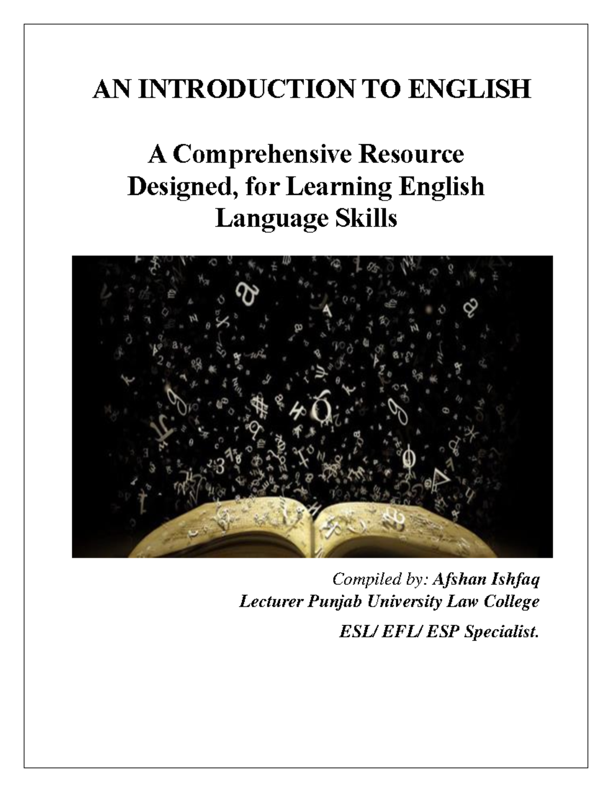 AN Introduction TO English - AN INTRODUCTION TO ENGLISH A Comprehensive ...