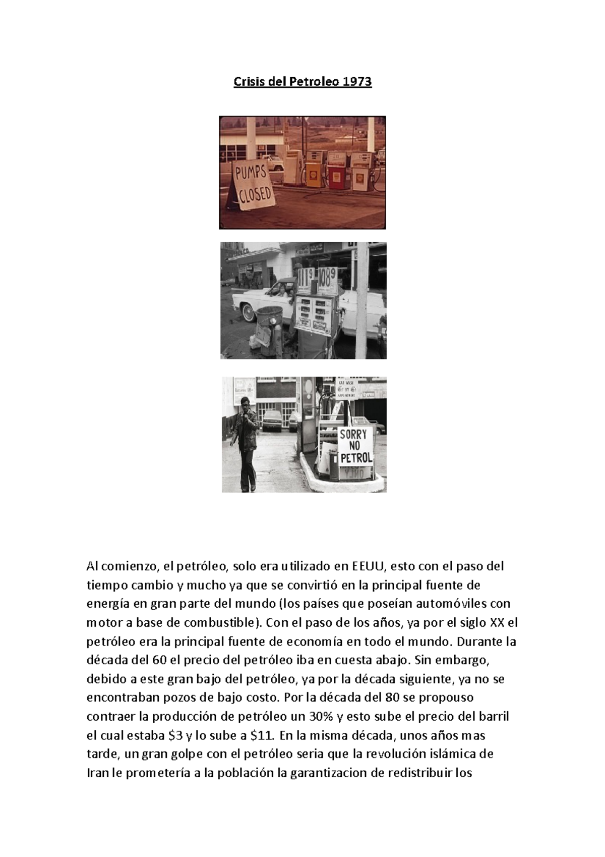 Crisis del Petroleo 1973 Bonillo Agustin - Crisis del Petroleo 1973 Al ...