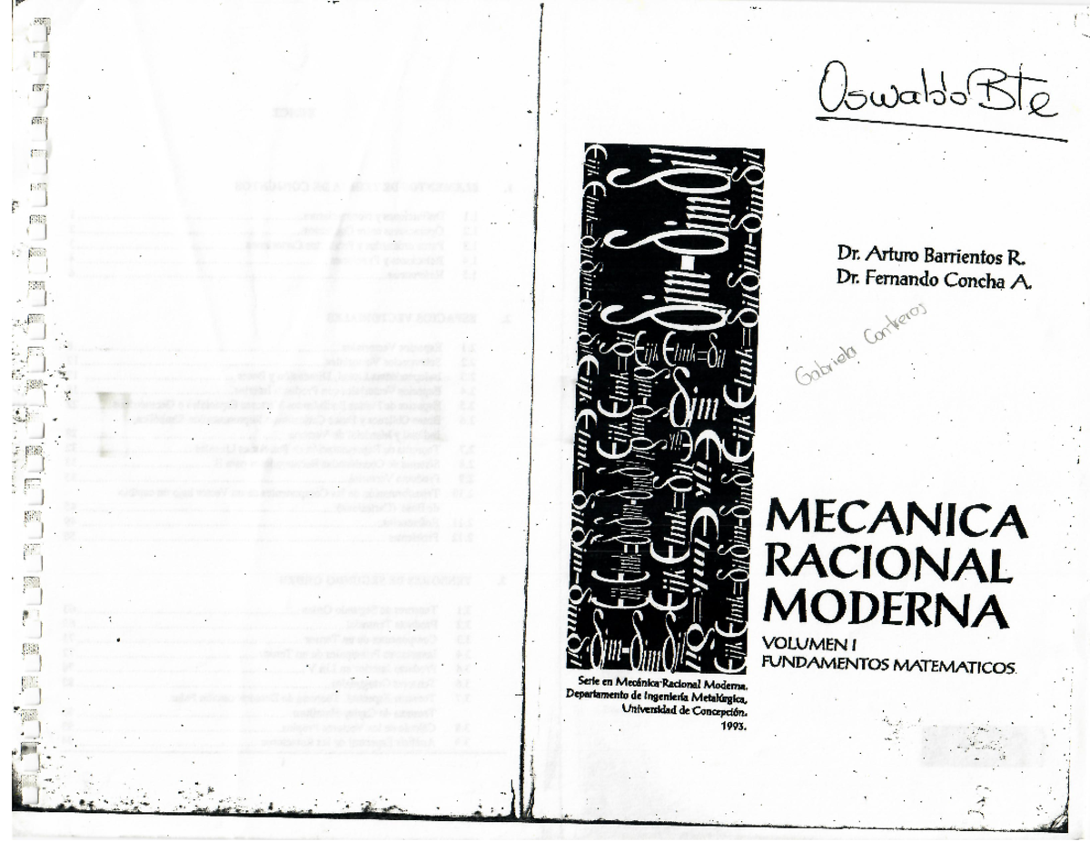 Mecanica Racional Moderna Volumen 1-rotado - Mecánica - Studocu