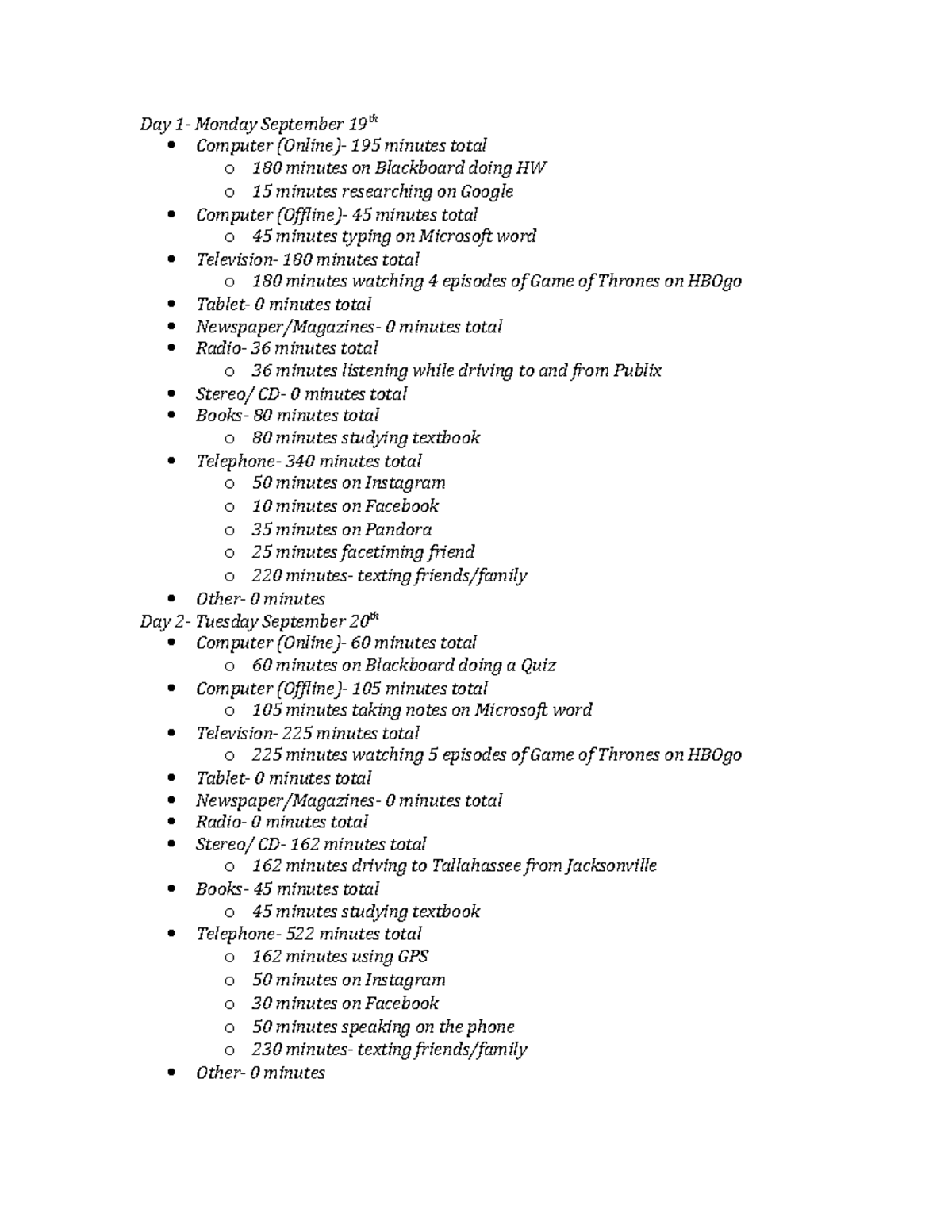 Media journal - ASSIGNMENT - Day 1- Monday September 19th Computer ...