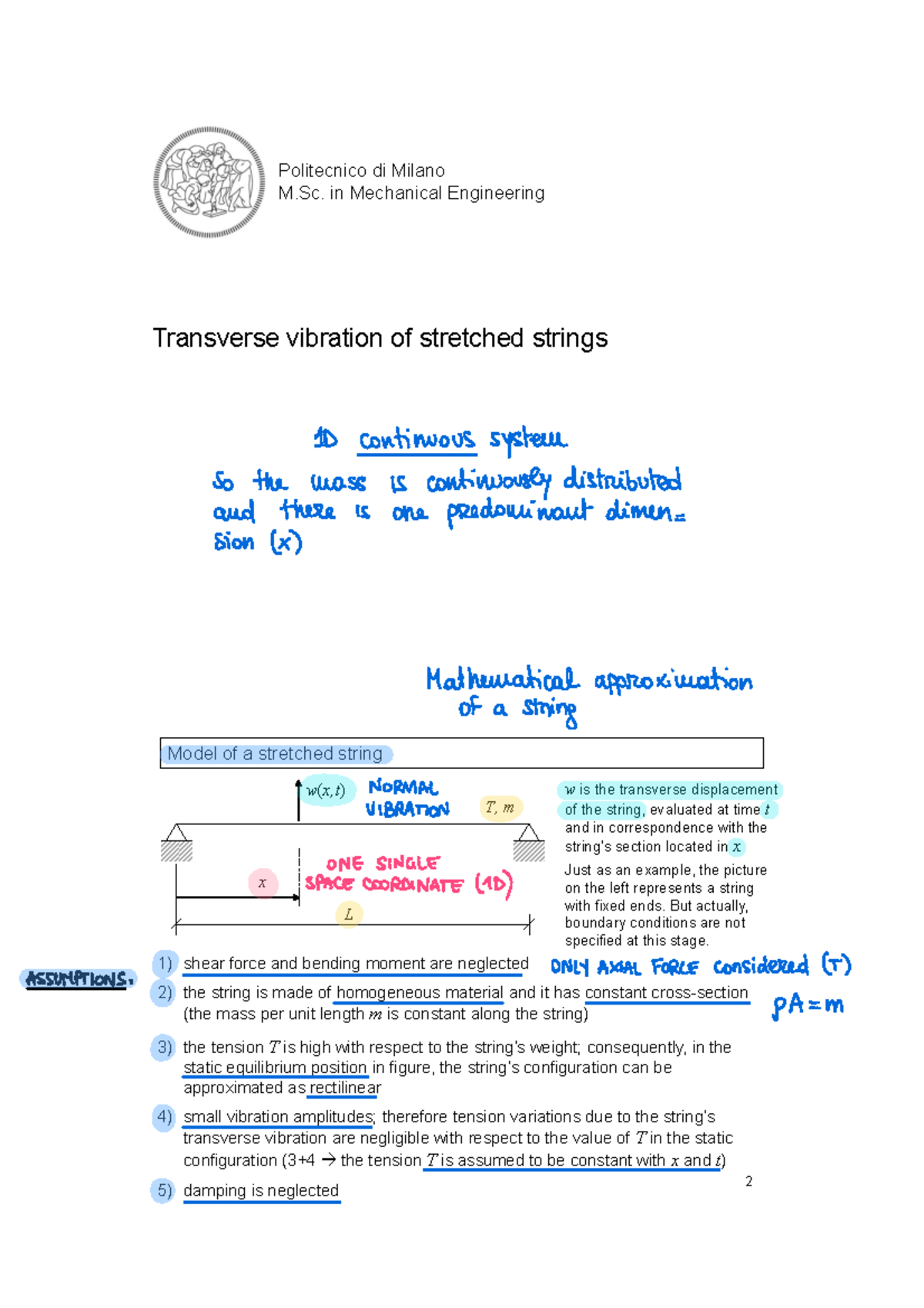 1689167392 Complete-notes - Mechanical System Dynamics Prof. Roberto ...