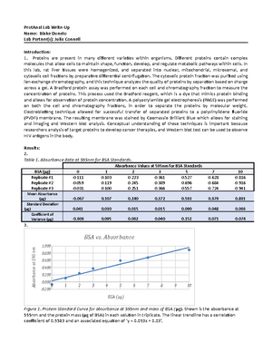 Bio Organic Molecules Report - Tan 1 Name: Anh Tan Lab partner: Hoa ...