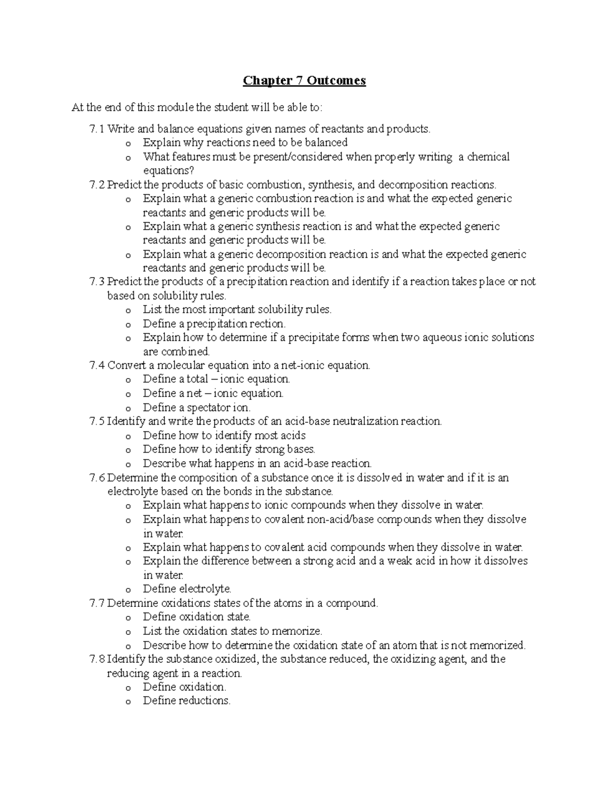 Chapter 7 - Homework - Chapter 7 Outcomes At the end of this module the ...