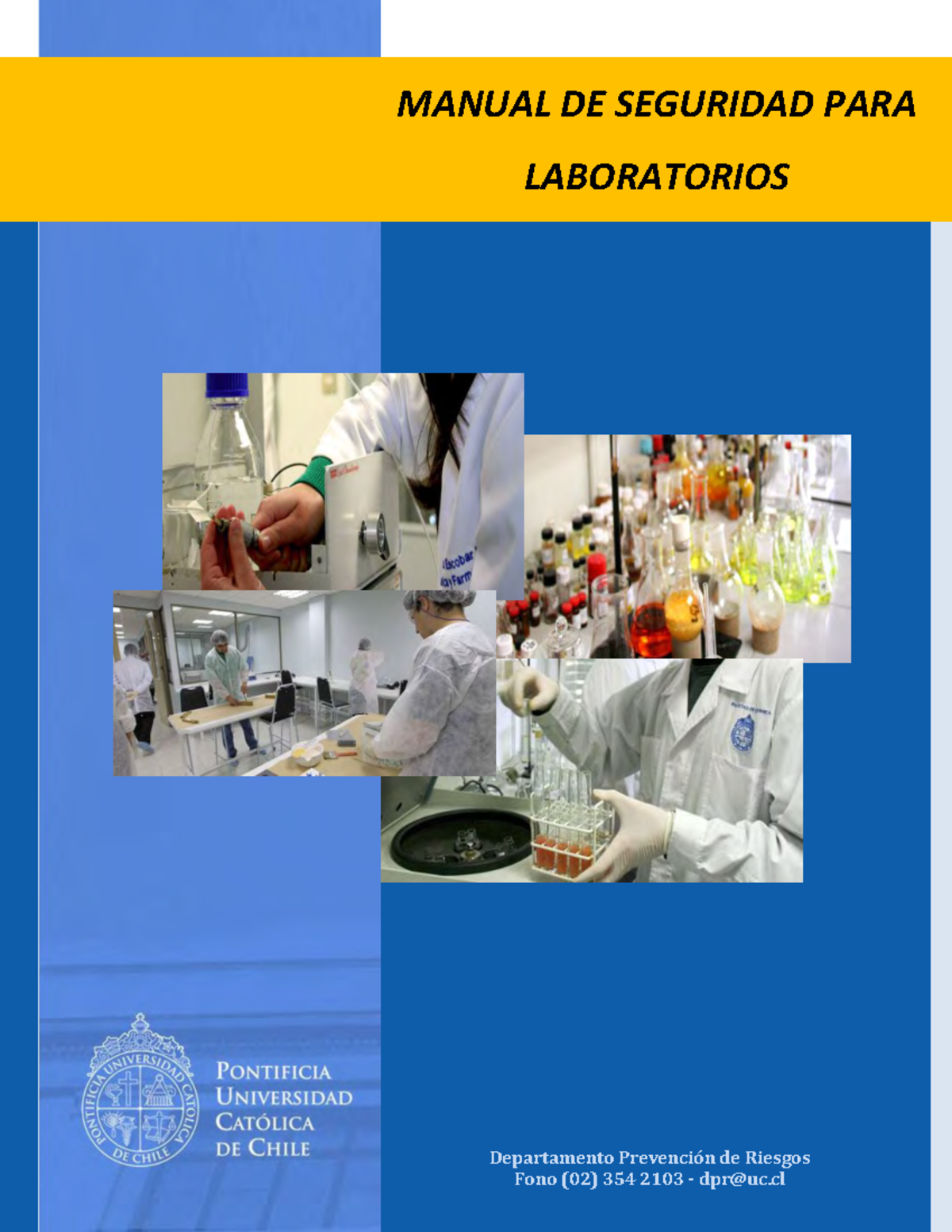 Manual de seguridad para laboratorios - 1 Departamento Prevención de ...