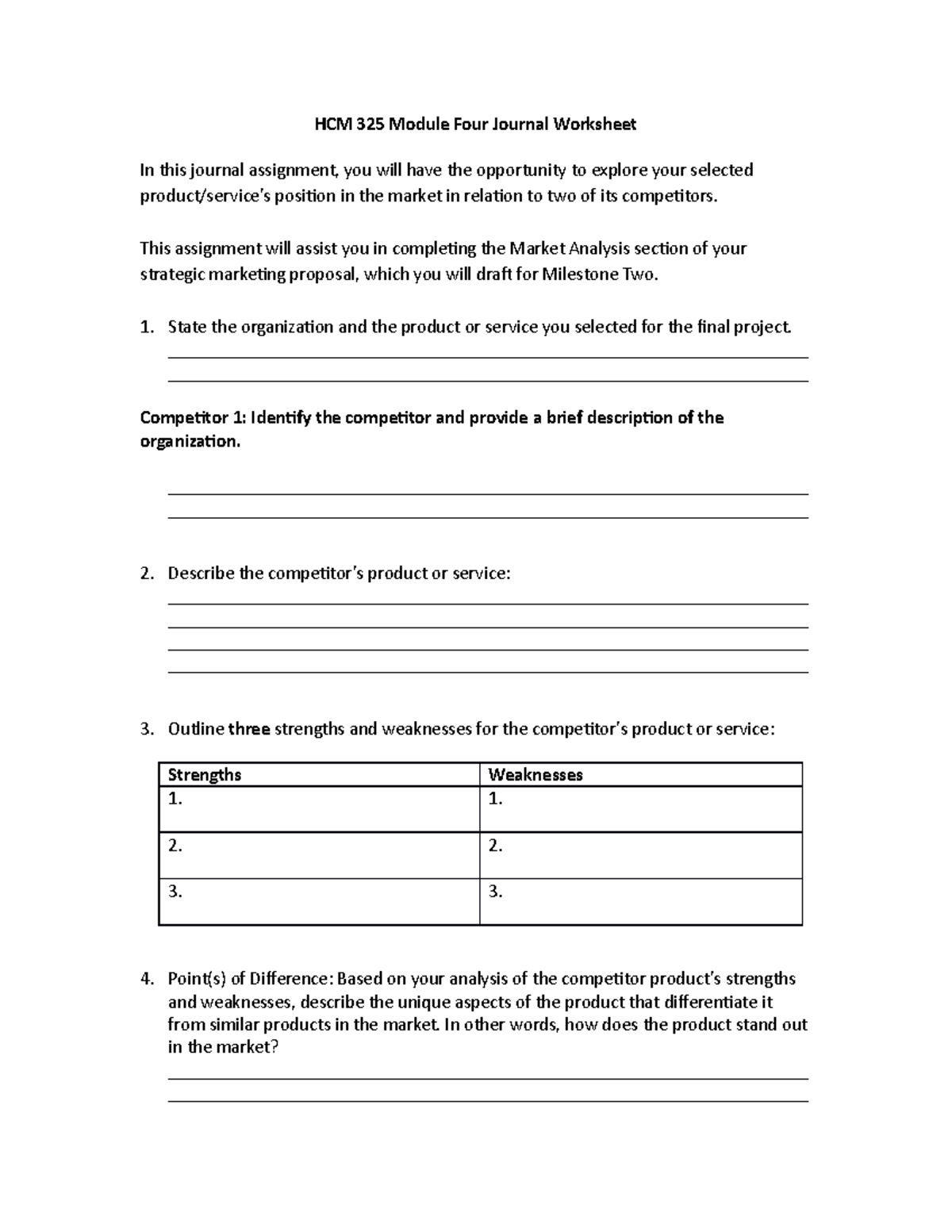 4-2 Module Four Journal Worksheet - HCM 325 Module Four Journal ...