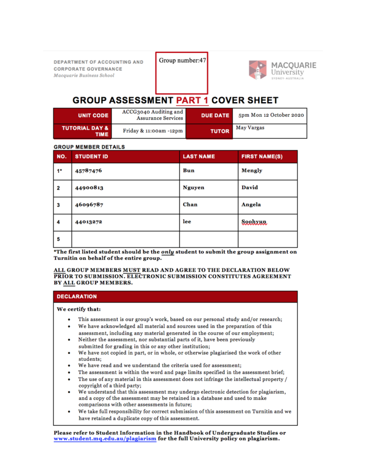 ACCG3040 - Group work part 1 - Question 1a. Benefits of Data Analytics ...