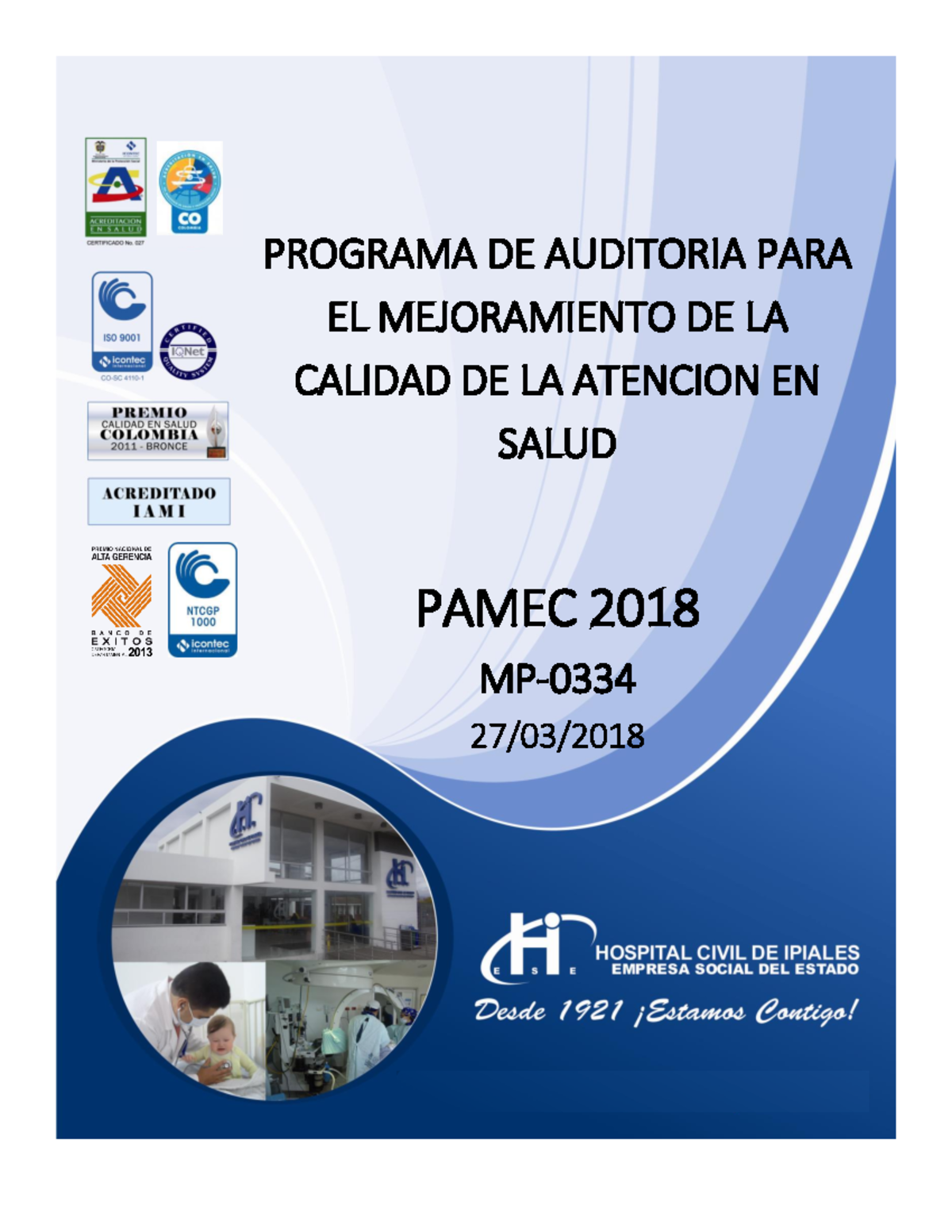 Pamec 2018 - Pame Ipiales 2018 - PROGRAMA DE AUDITORIA PARA EL ...