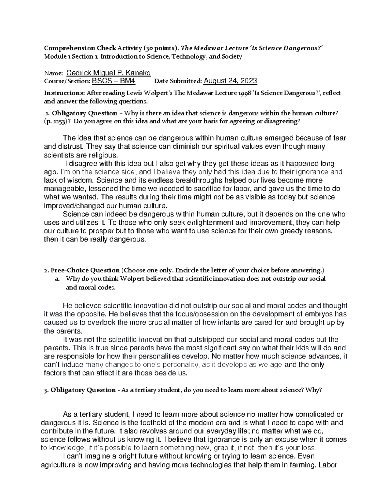 Kaneko, Cedrick MIguel - MRR-1-Comprehension-Check-Questions ...