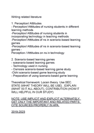 RRLS - Research RRLs - Related Literature and Studies Group 1 I ...