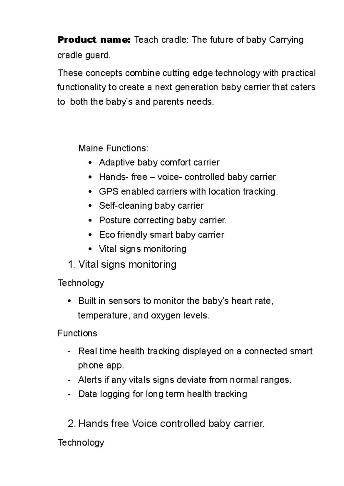 Tech cradle; The future of baby carrying cradle guard - These concepts ...