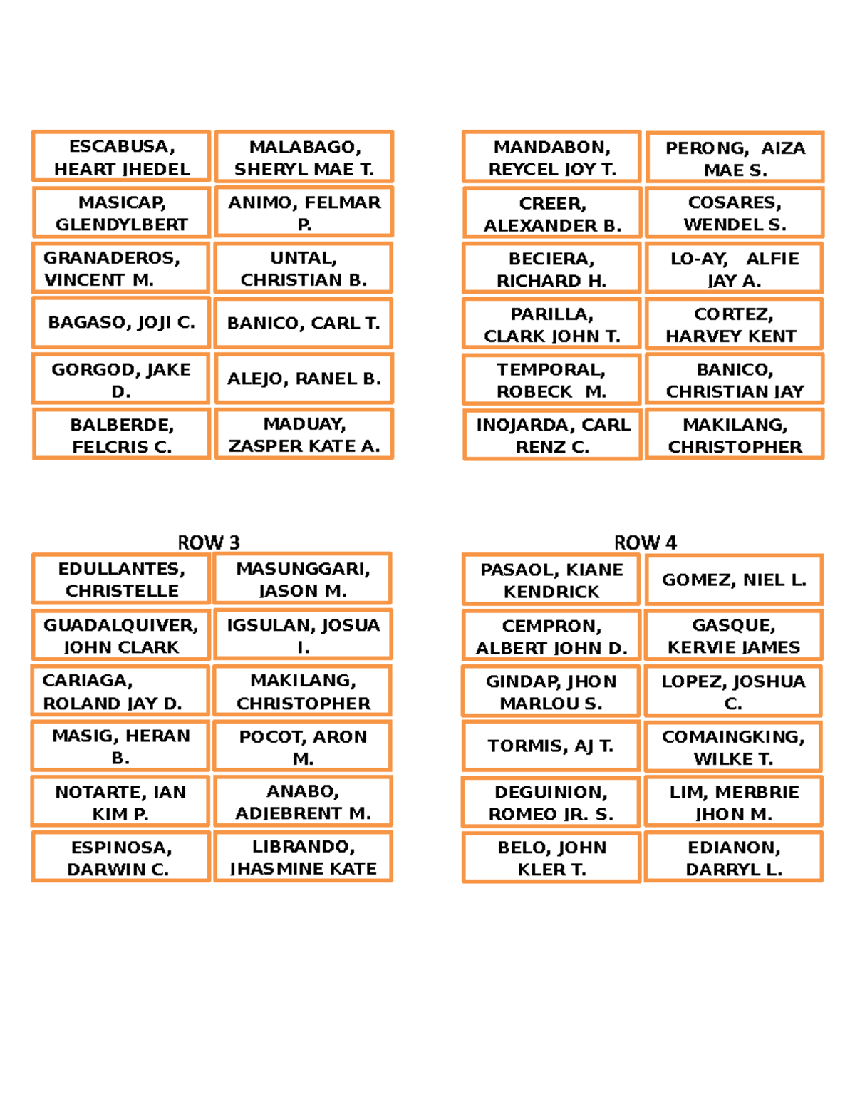 njdjwqpxok'h3pu - ROW 3 ROW 4 MANDABON, REYCEL JOY T. PERONG, AIZA MAE ...