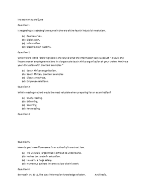 INS1502-21 SUMMARY NOTES - Questions: INS1502_Ass02_ 25 Existing ...