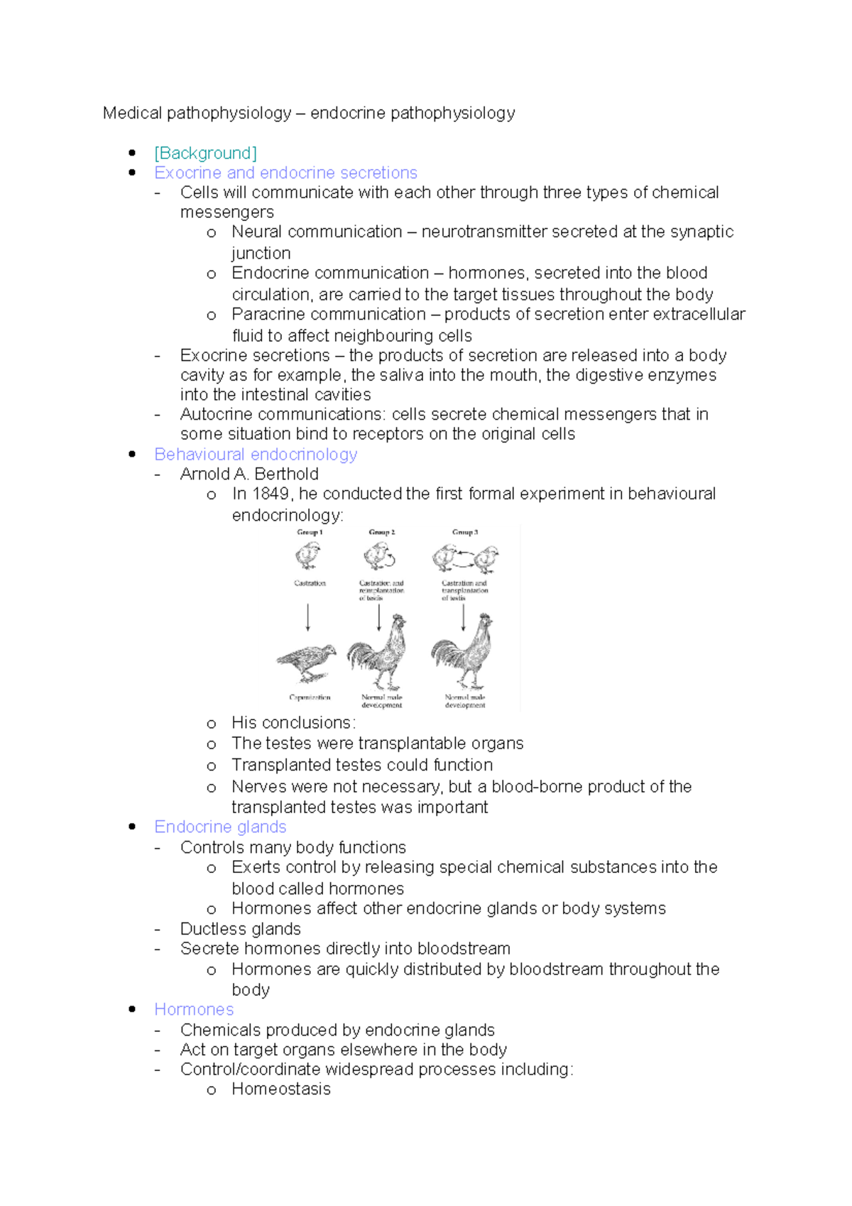Medical pathophysiology - endocrine system - Medical pathophysiology ...