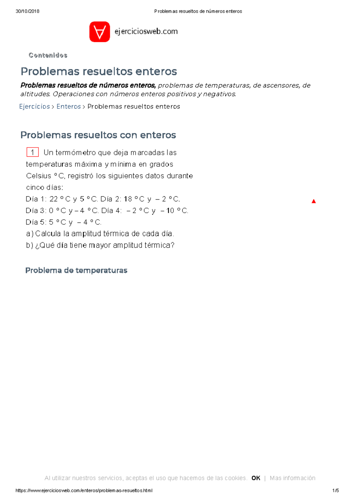 Problemas resueltos de números enteros - P r o b l e m a s r e s u e l t o s e n t e r o s ...