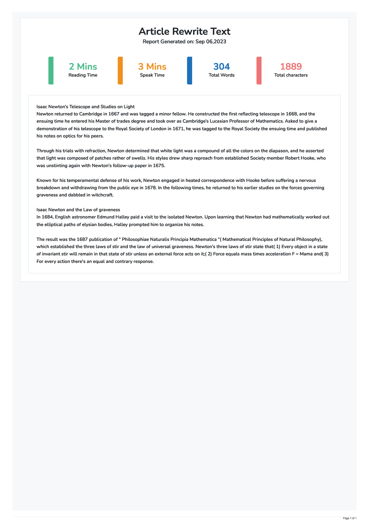 Article-rewriter-report - Article Rewrite Text Report Generated on: Sep ...