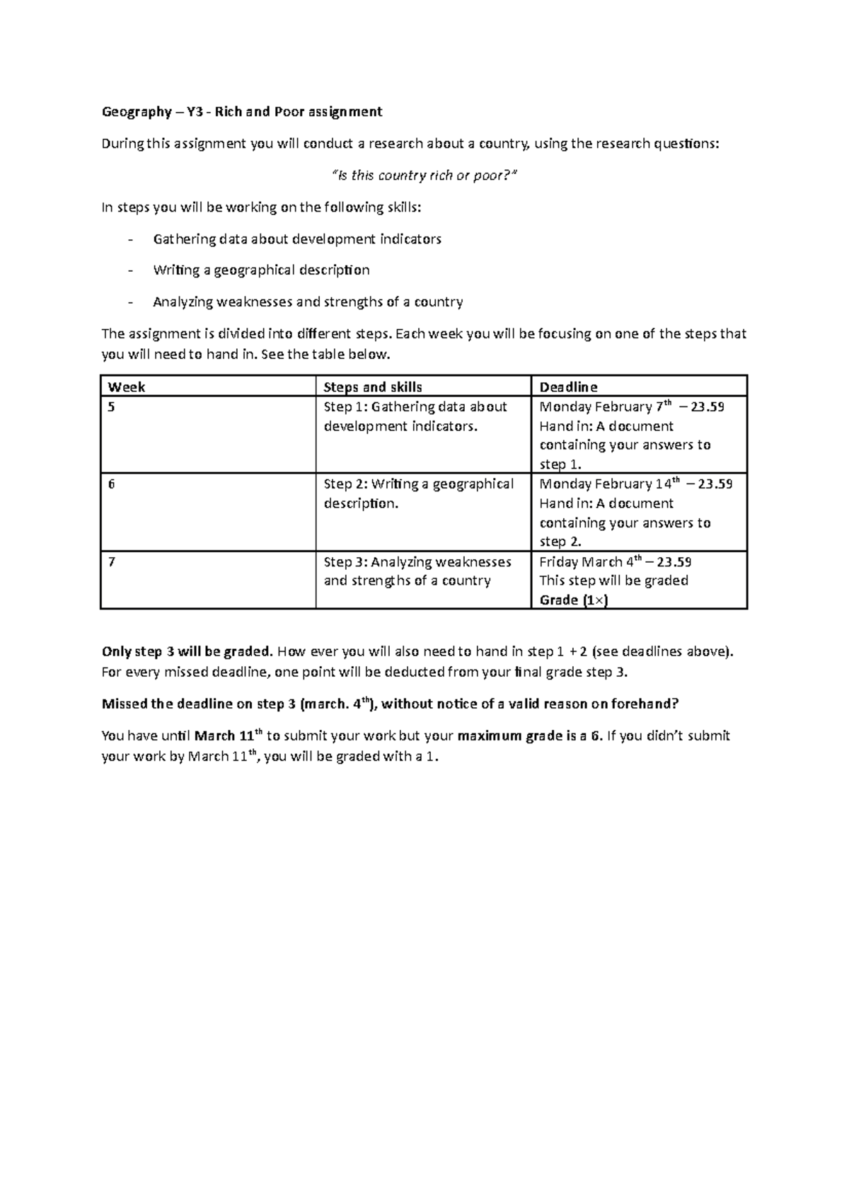 Geography - Y3 - Rich Poor project - 2022 - Geography – Y3 - Rich and ...