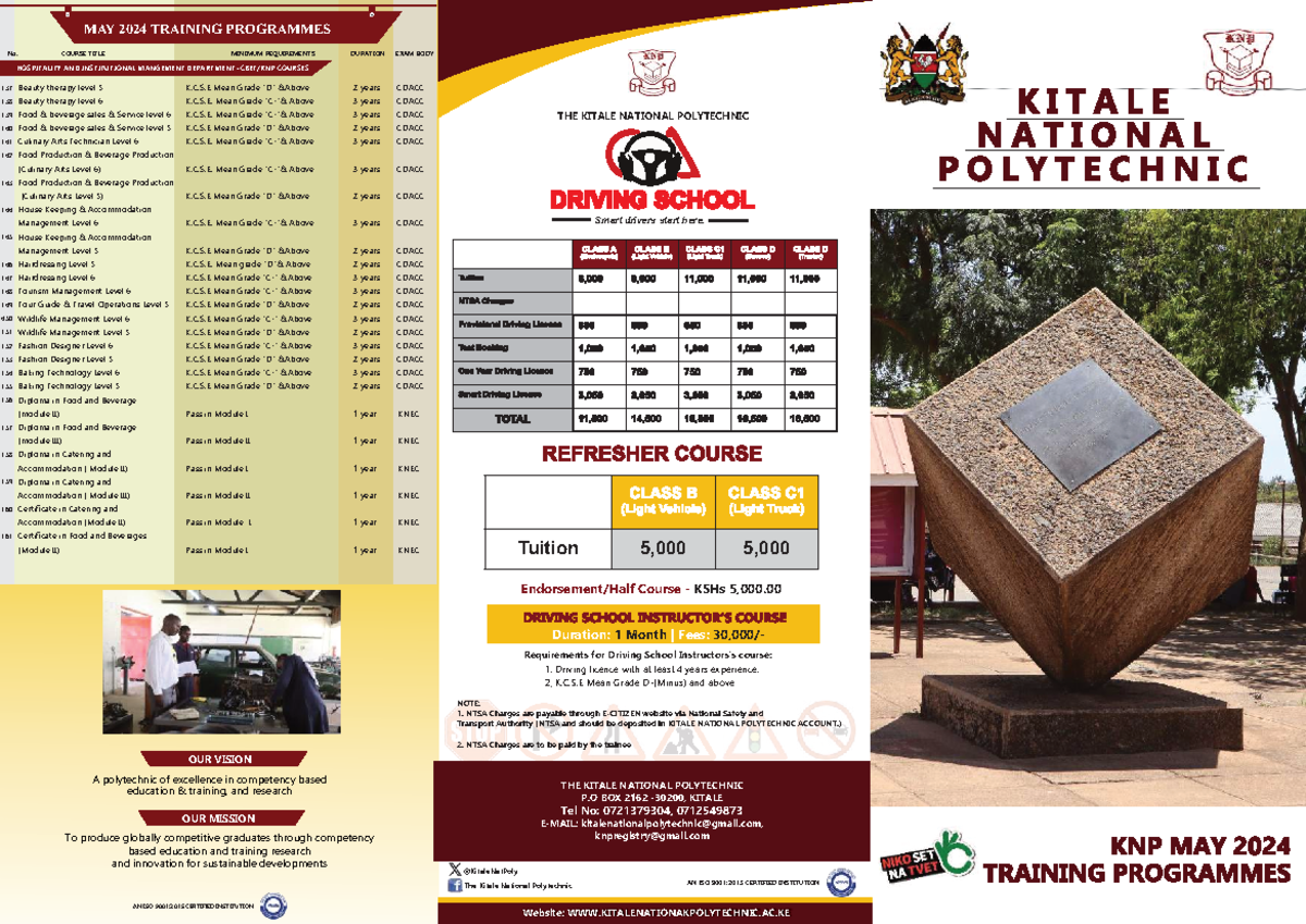 1716290232-74184 - School - THE KITALE NATIONAL POLYTECHNIC DRIVING ...