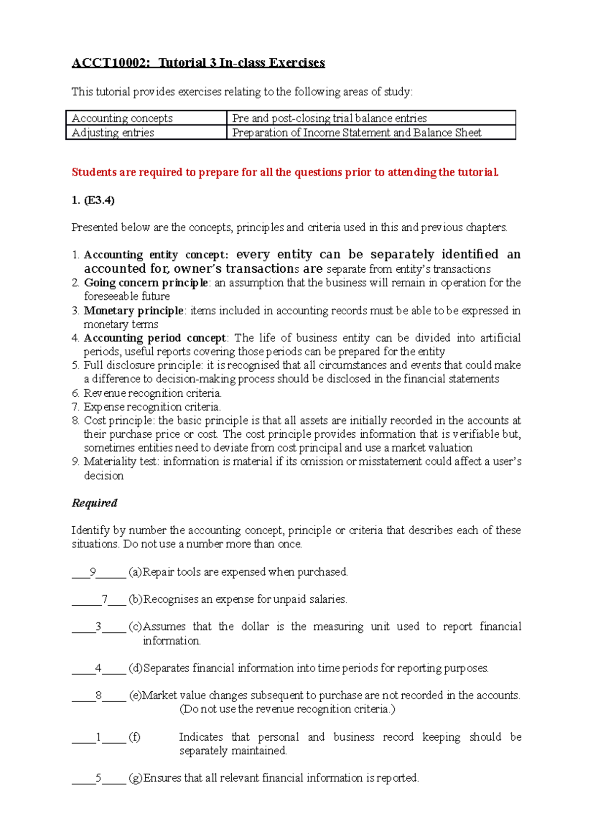 ACCT10002 Tutorial 3 In-class Exercises - ACCT10002: Tutorial 3 In-class Exercises This tutorial ...