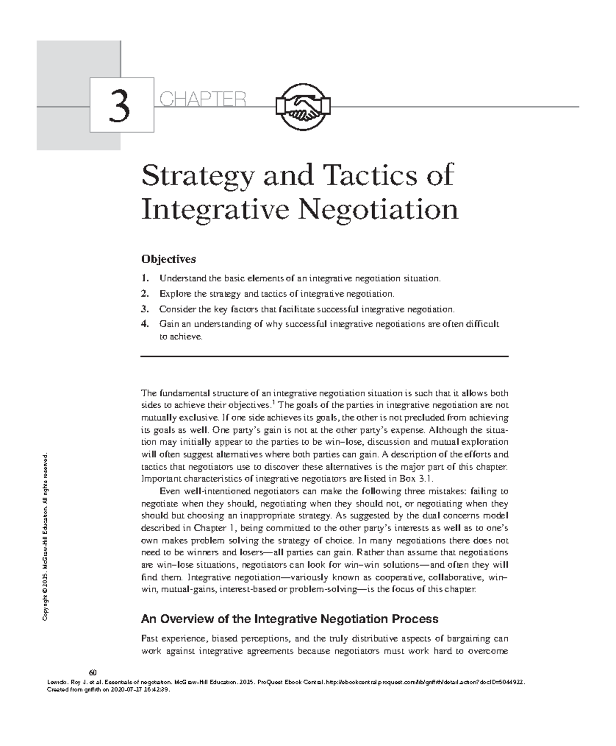 3 - lecture notes - CHAPTER 3 Strategy and Tactics of Integrative ...