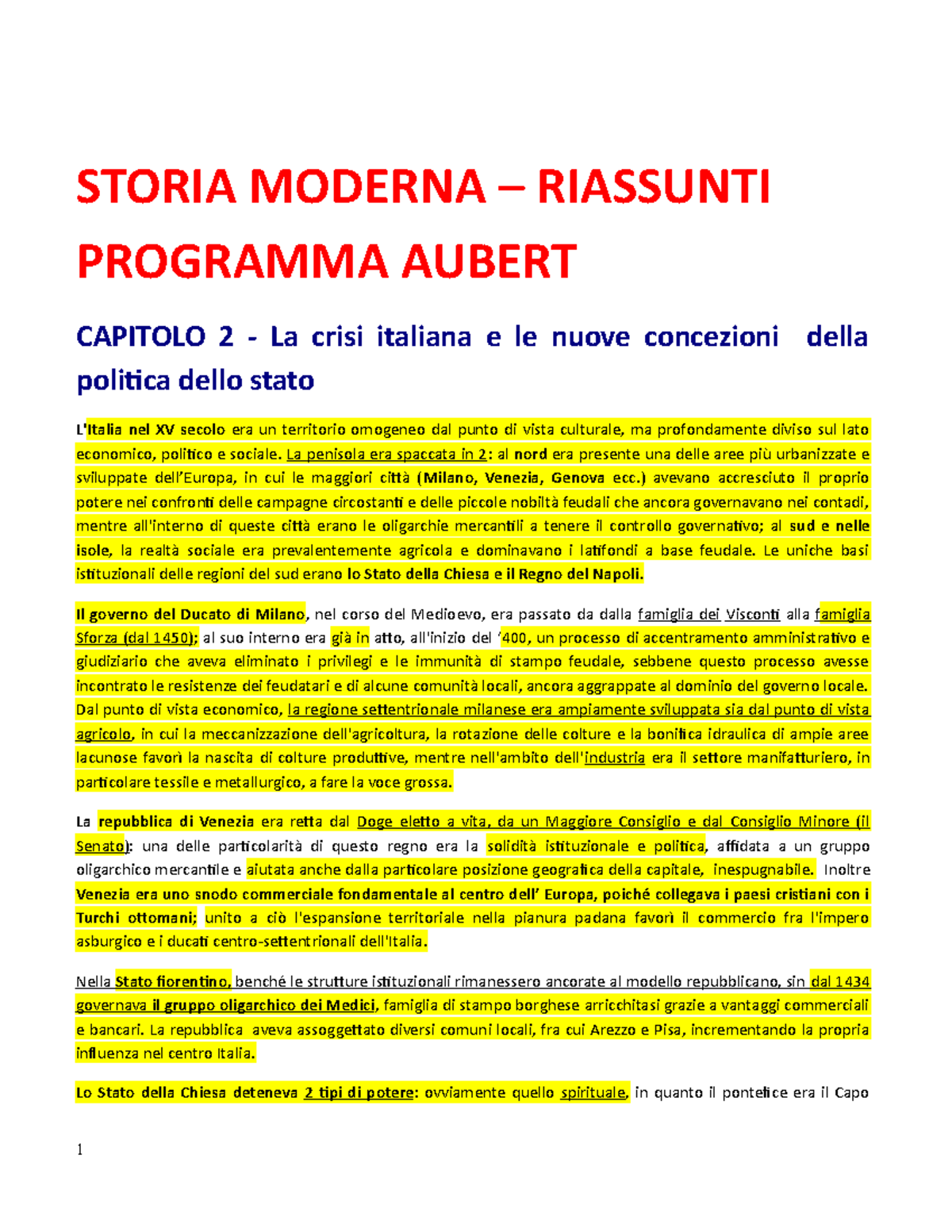 Storia moderna appunti - UniRoma3 - Studocu