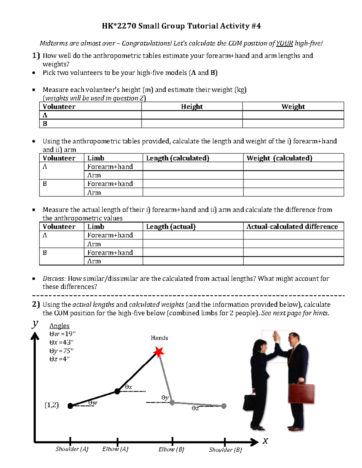 SGA#4 F22 SGA - small group activity - HK* 2270 Small Group Tutorial Activity # 4 Midterms are ...